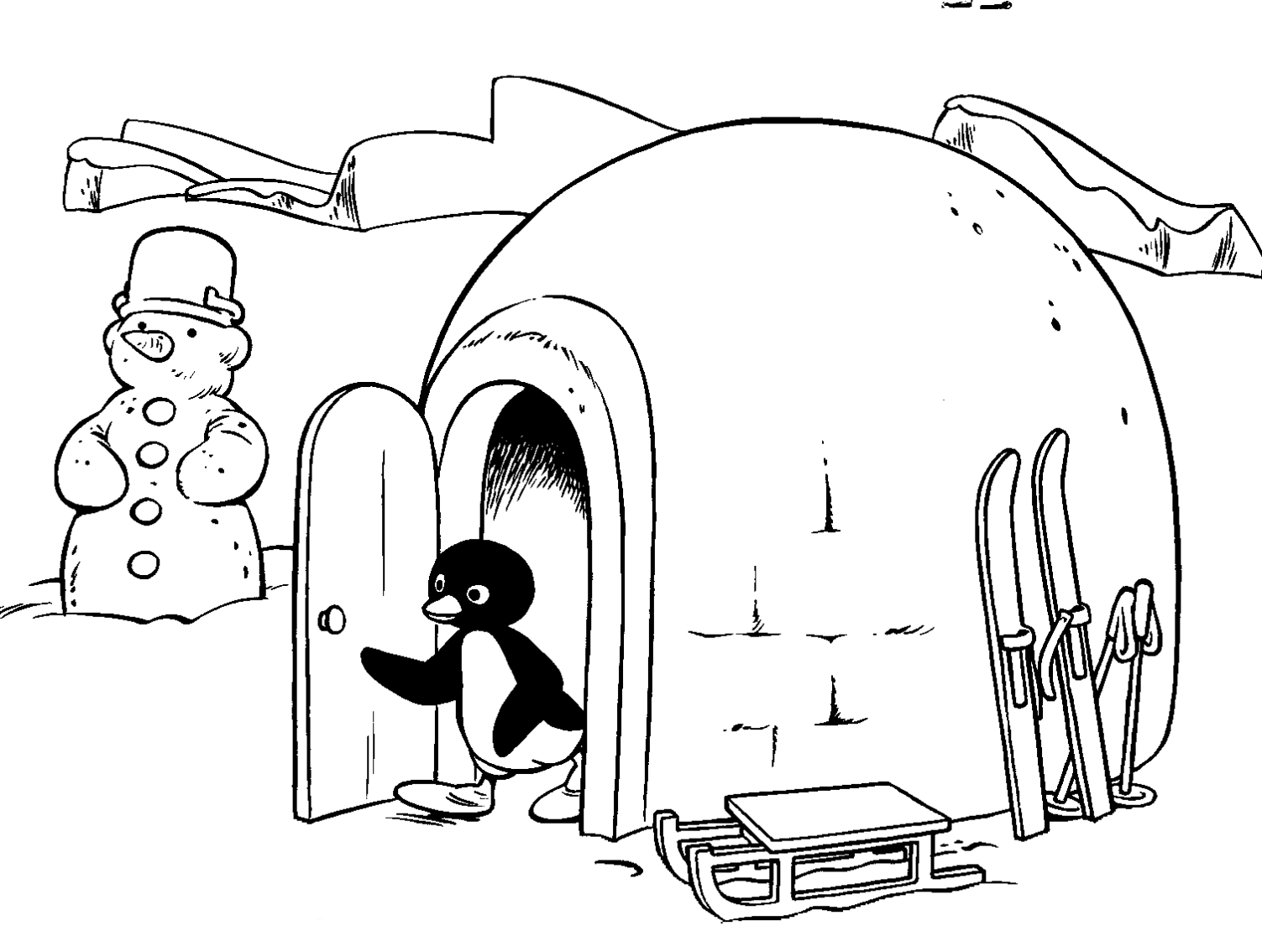 Pingu Coloring Pages